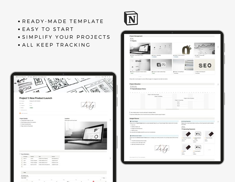Notion Ultimate Project Management Template Planner - Etsy