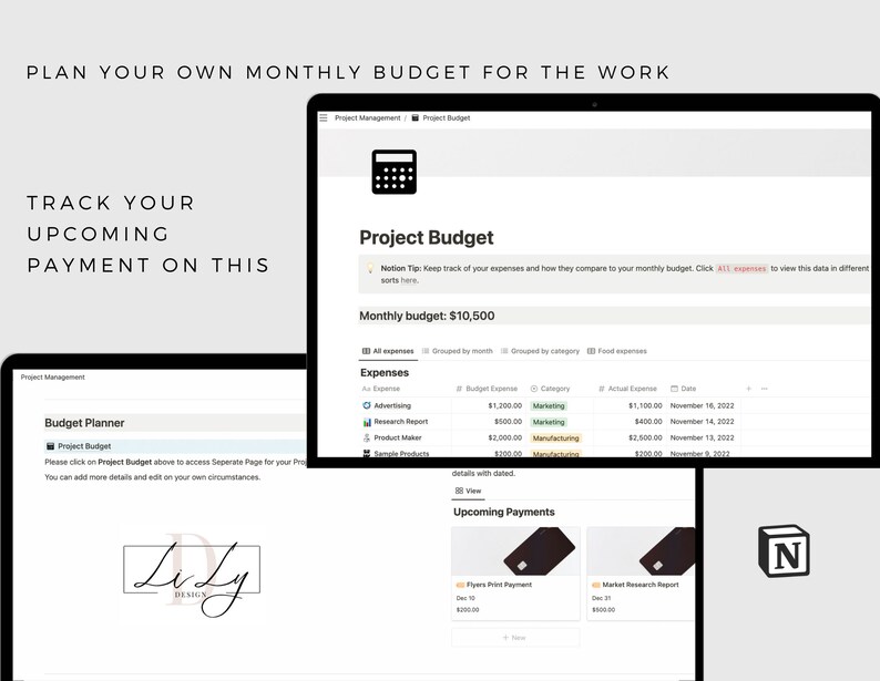 Digital Notion Project Management Planner Template - Etsy