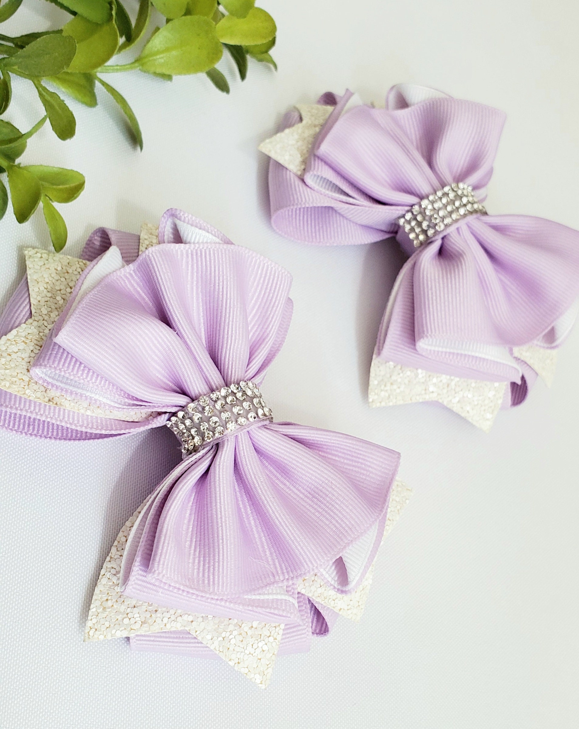 Lavender Hairbow, Lavender Pigtail Bows, Lavender Piggies, Lavender ...