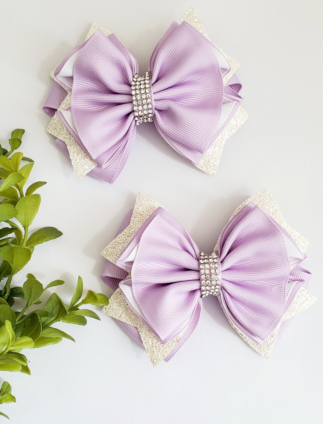 Lavender Hairbow, Lavender Pigtail Bows, Lavender Piggies, Lavender ...