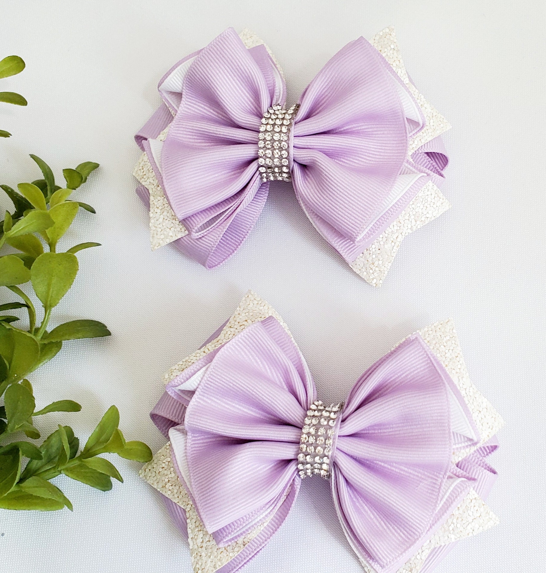 Lavender Hairbow, Lavender Pigtail Bows, Lavender Piggies, Lavender ...