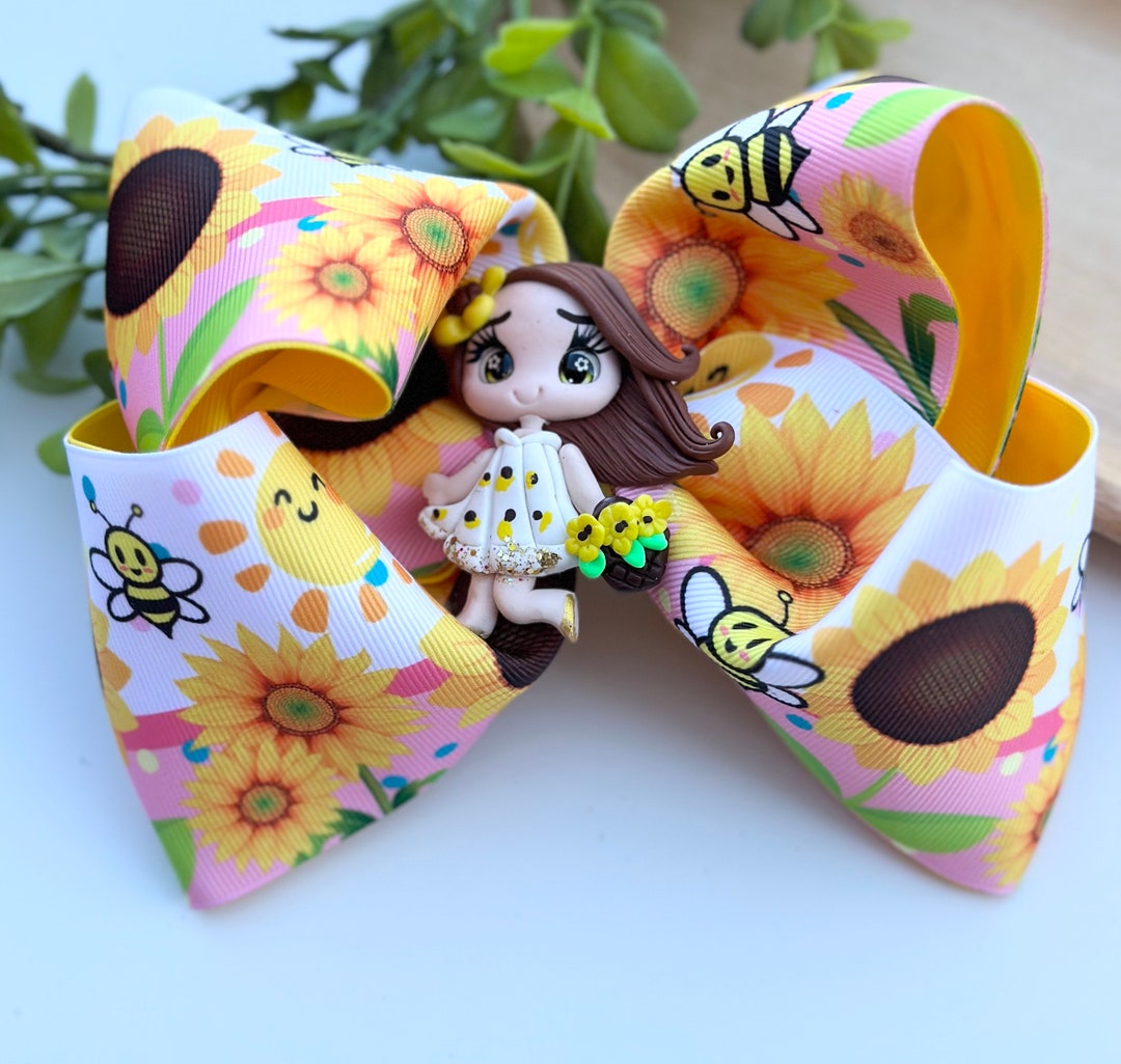 Bumblebee Hair Bow . Bee Hair Bow. Bee Hair Clip . Bumblebee Bow . Bee ...