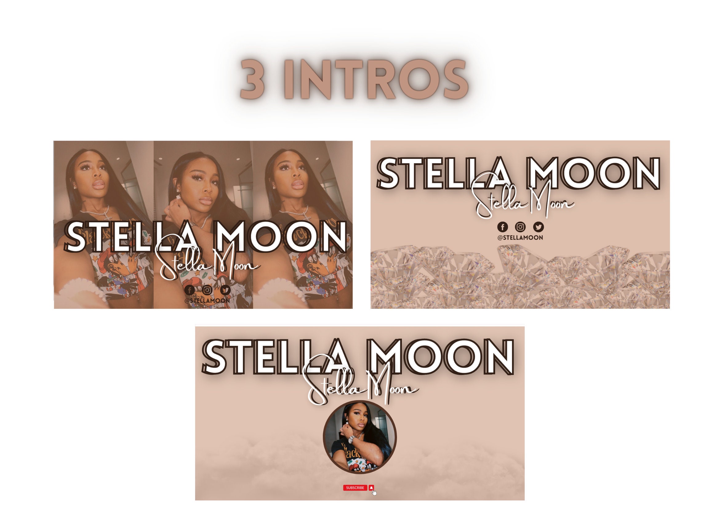 Youtube Branding Kit Editable Banners Intros and Outros 8 - Etsy