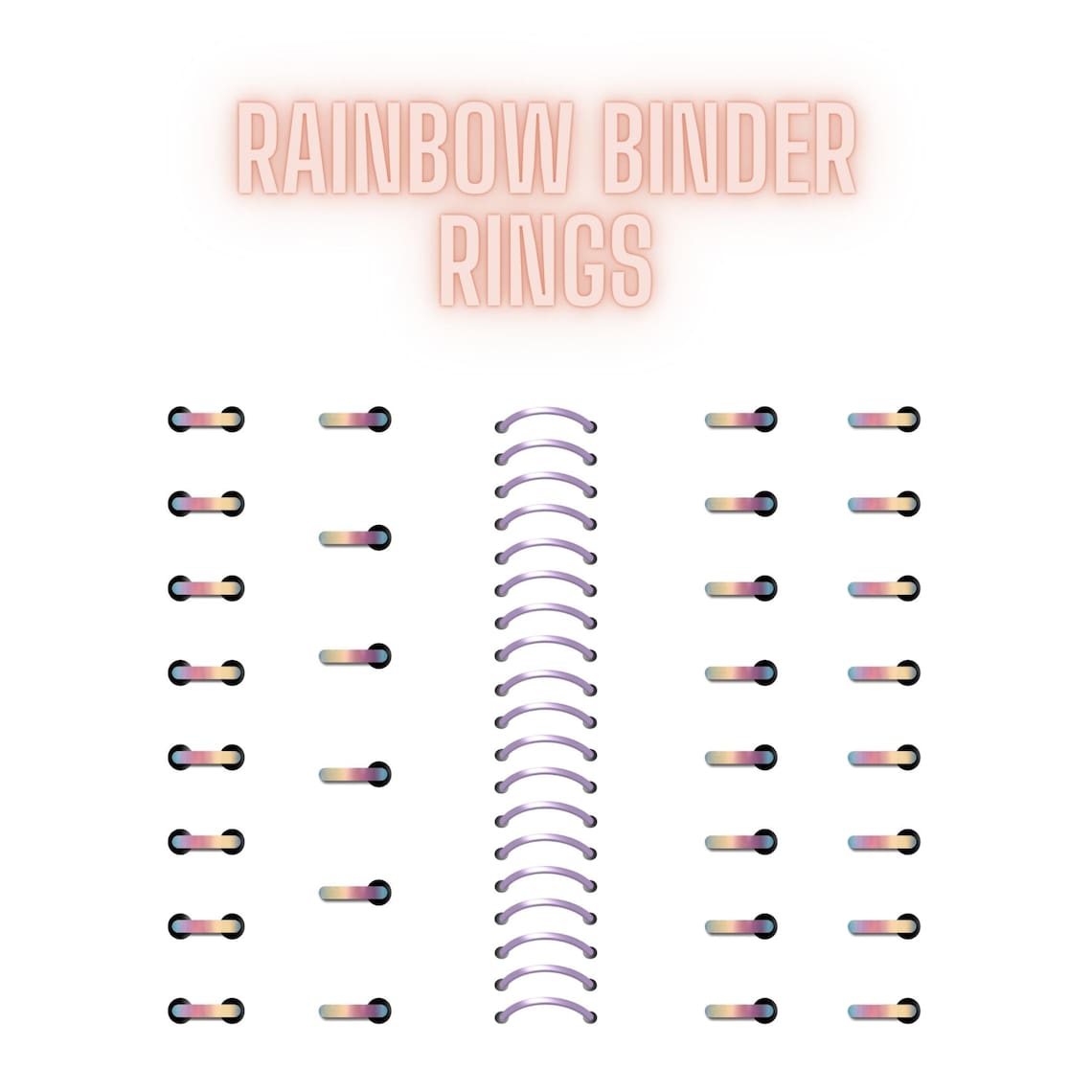 Digital Binder Rings, Digital Planner Rings, Digital Clipart, Digital ...