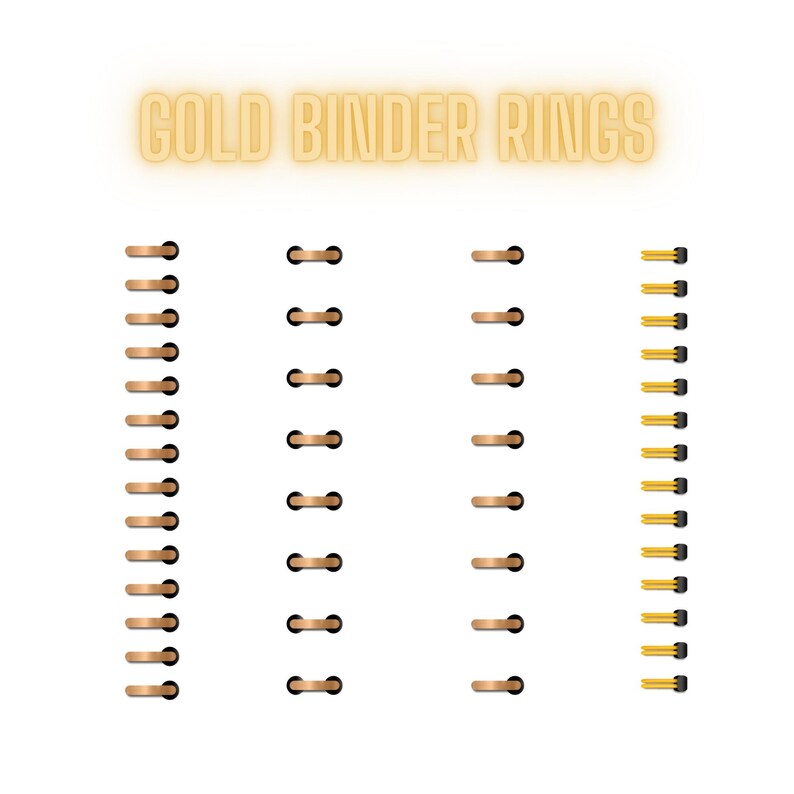 Digital Binder Rings, Digital Planner Rings, Digital Clipart, Digital ...