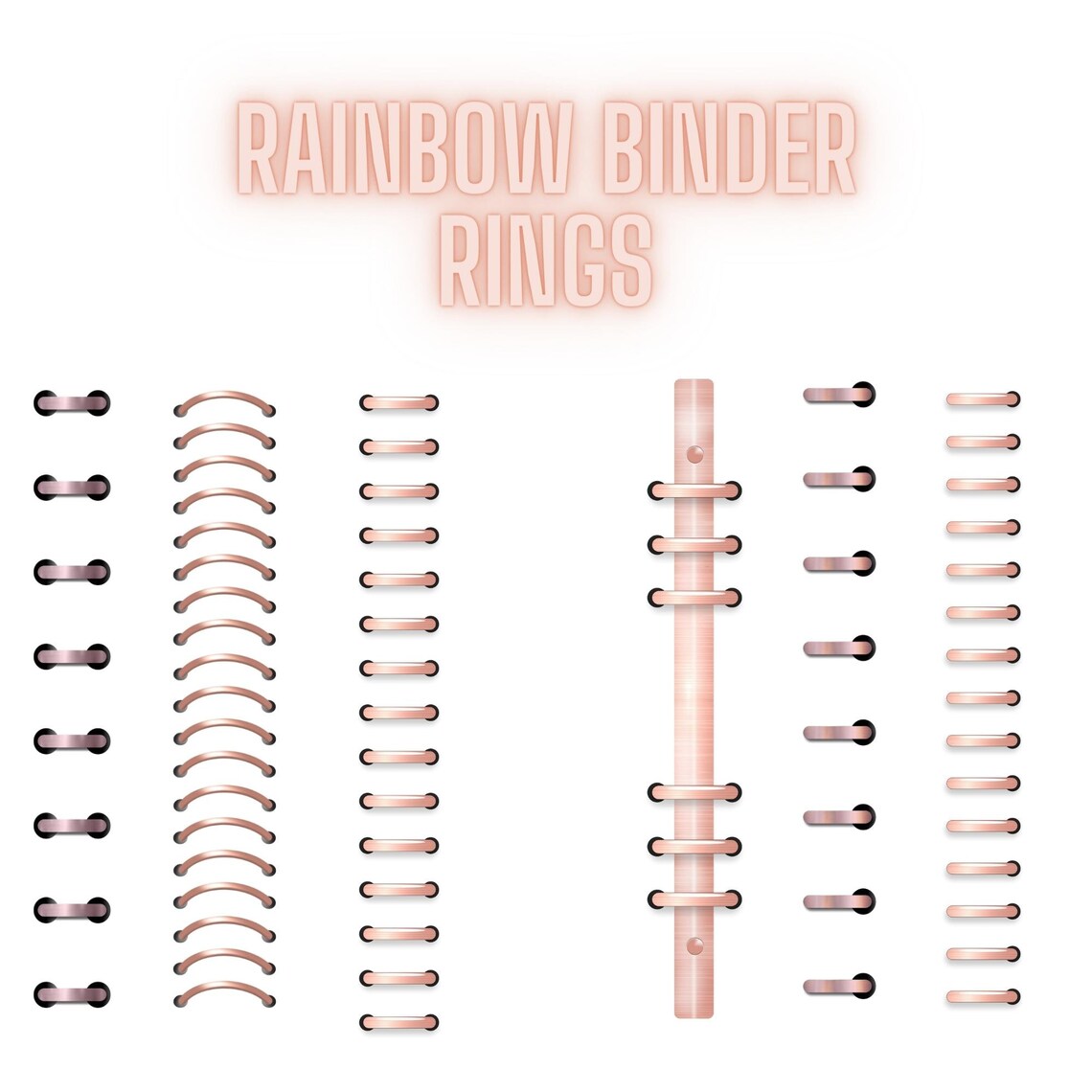 Digital Binder Rings, Digital Planner Rings, Digital Clipart, Digital ...