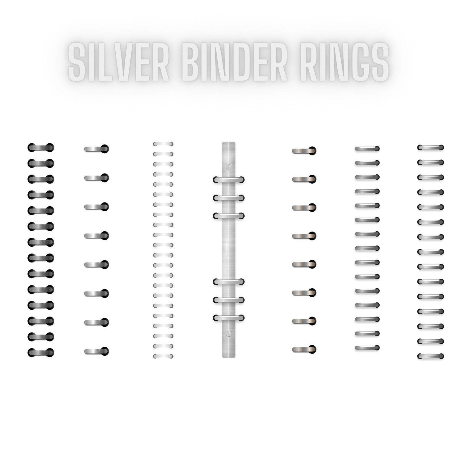 Digital Binder Rings, Digital Planner Rings, Digital Clipart, Digital Binder Rings for Digital ...