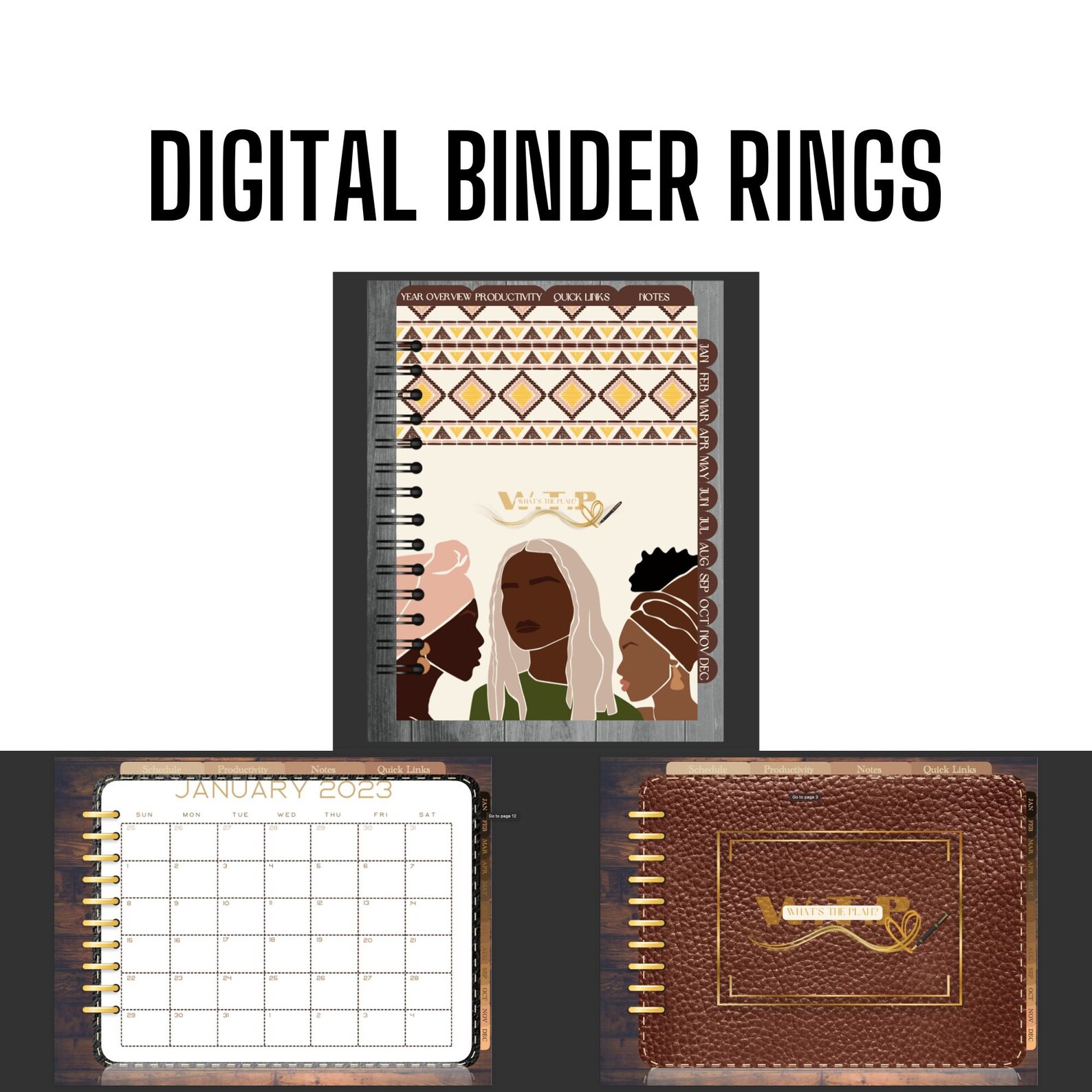 Digital Binder Rings, Digital Planner Rings, Digital Clipart, Digital ...