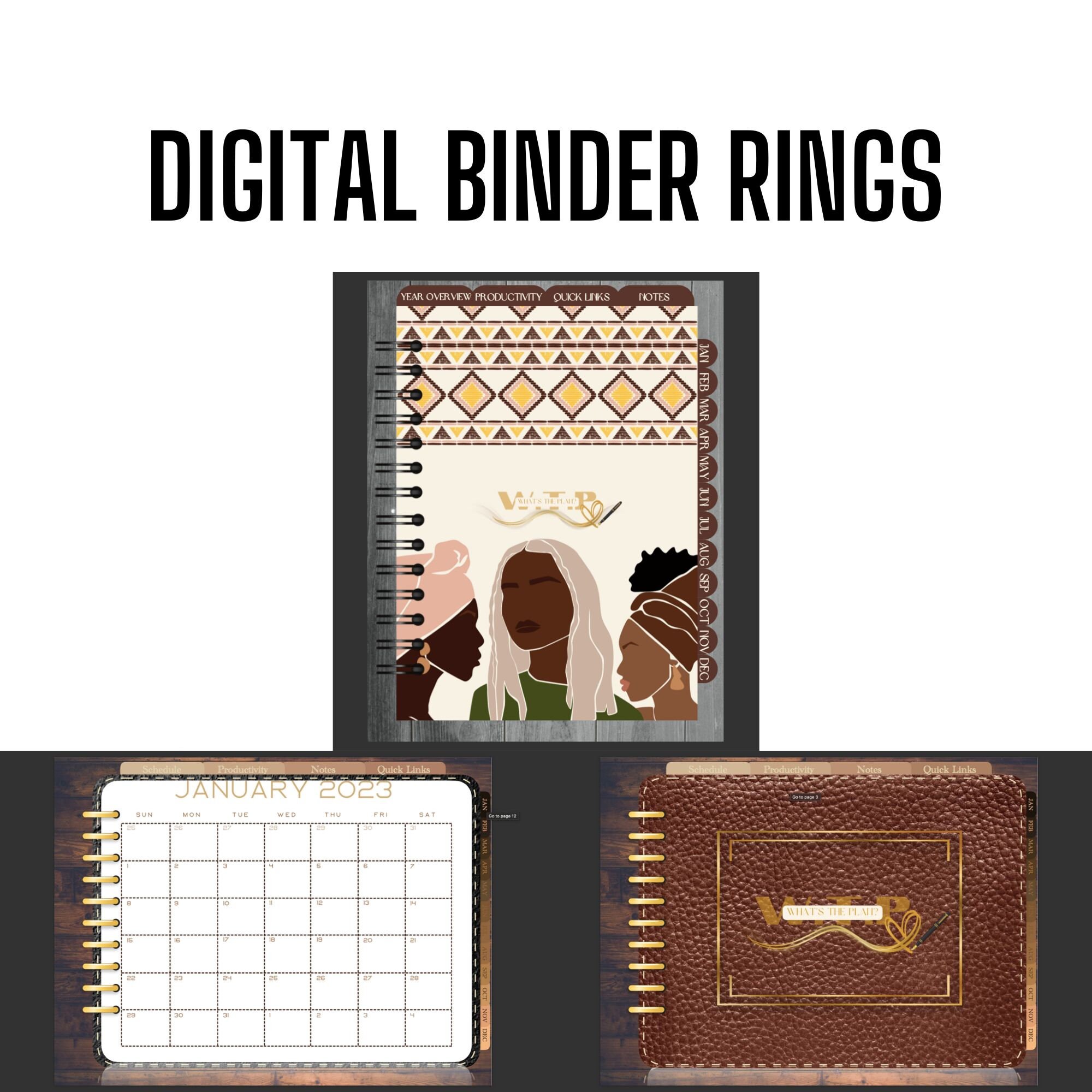 Digital Binder Rings, Digital Planner Rings, Digital Clipart, Digital ...