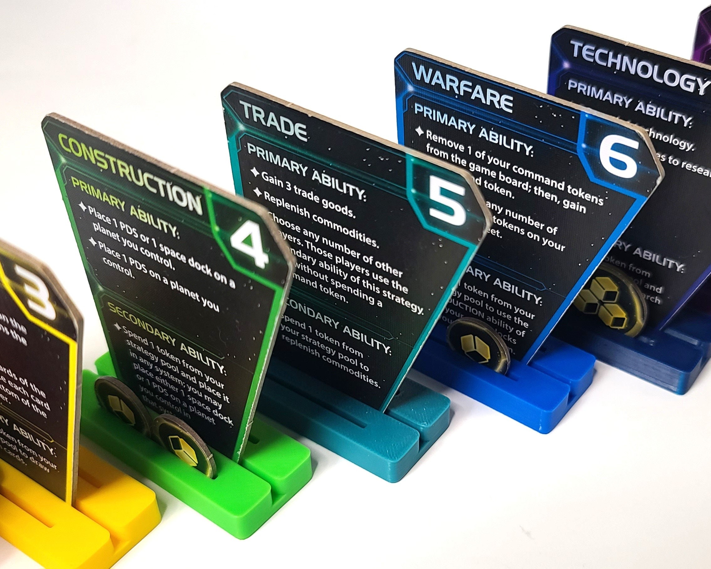 Premium Ti4 Strategy Card Stand and Trade Good Holder // Set of 8 and ...