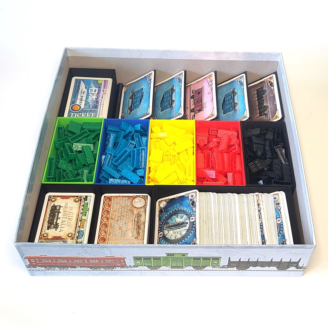 Ticket to Ride Box Insert - Stores Base Game and Expansions - Fully ...