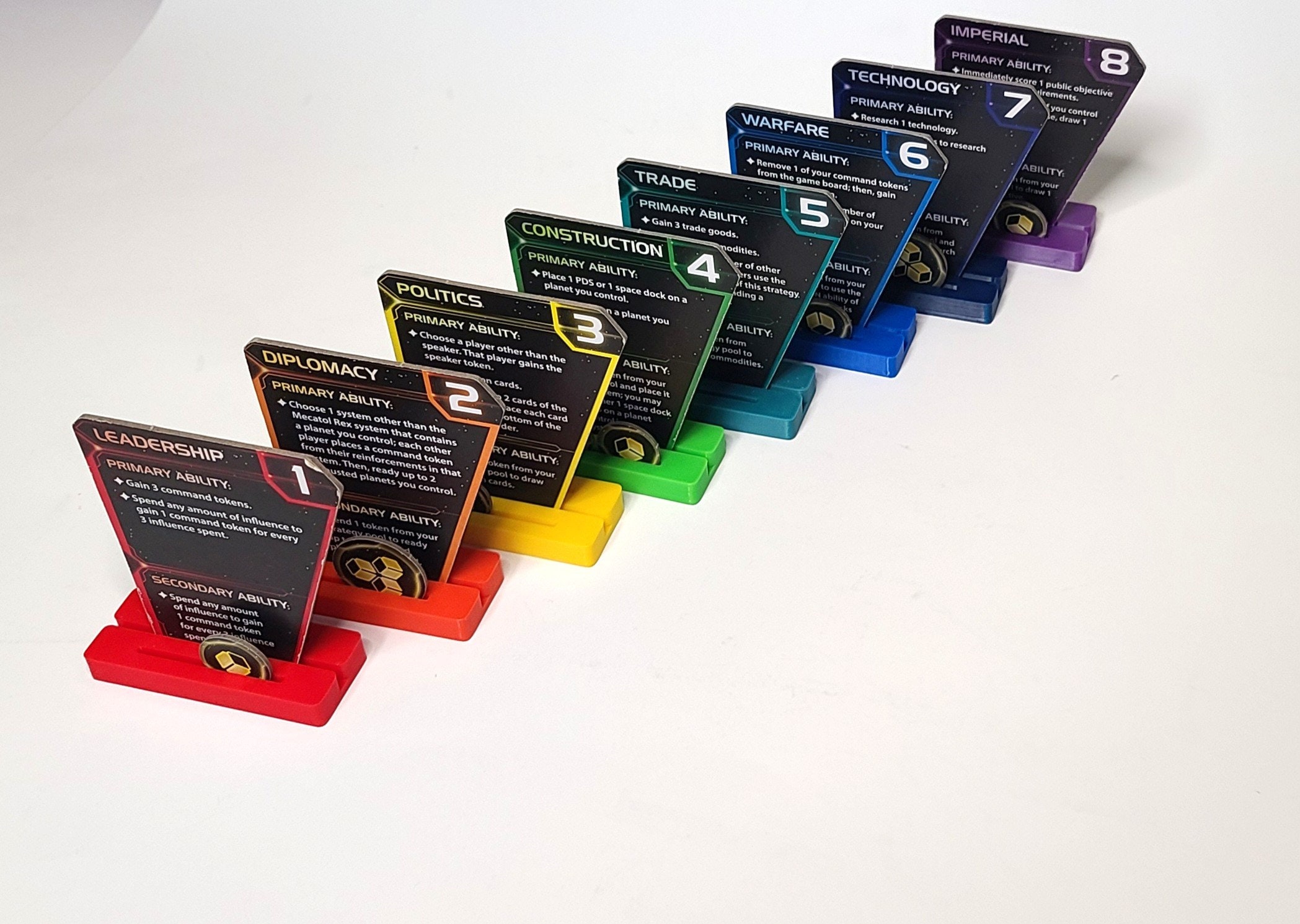 Premium Ti4 Strategy Card Stand and Trade Good Holder // Set of 8 and ...