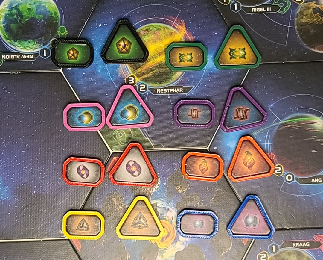 Twilight Imperium 4 Command and Control Player Color Markers Token ...