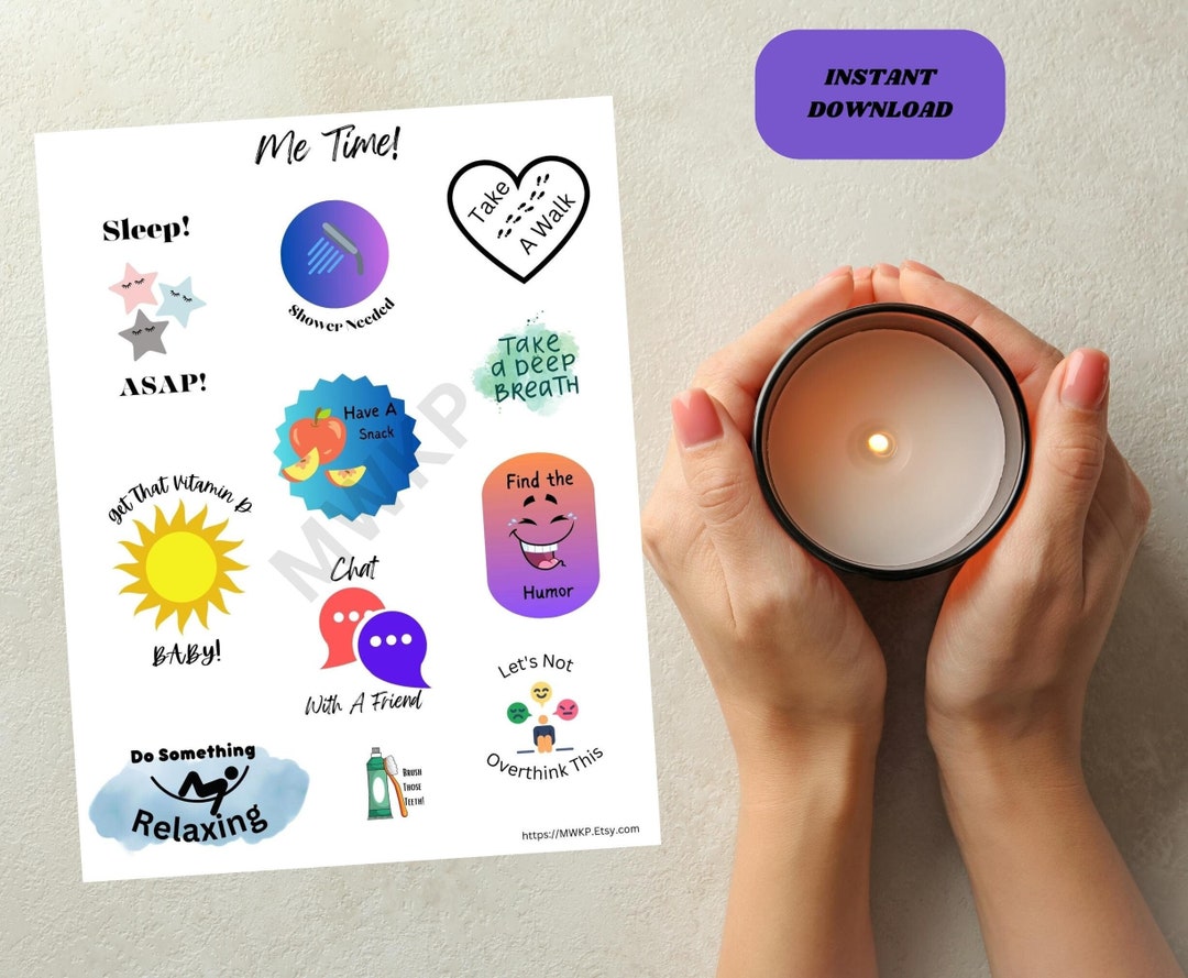 Printable Custom Relaxation and Anti Stress Stickers I OCD and Anxiety ...