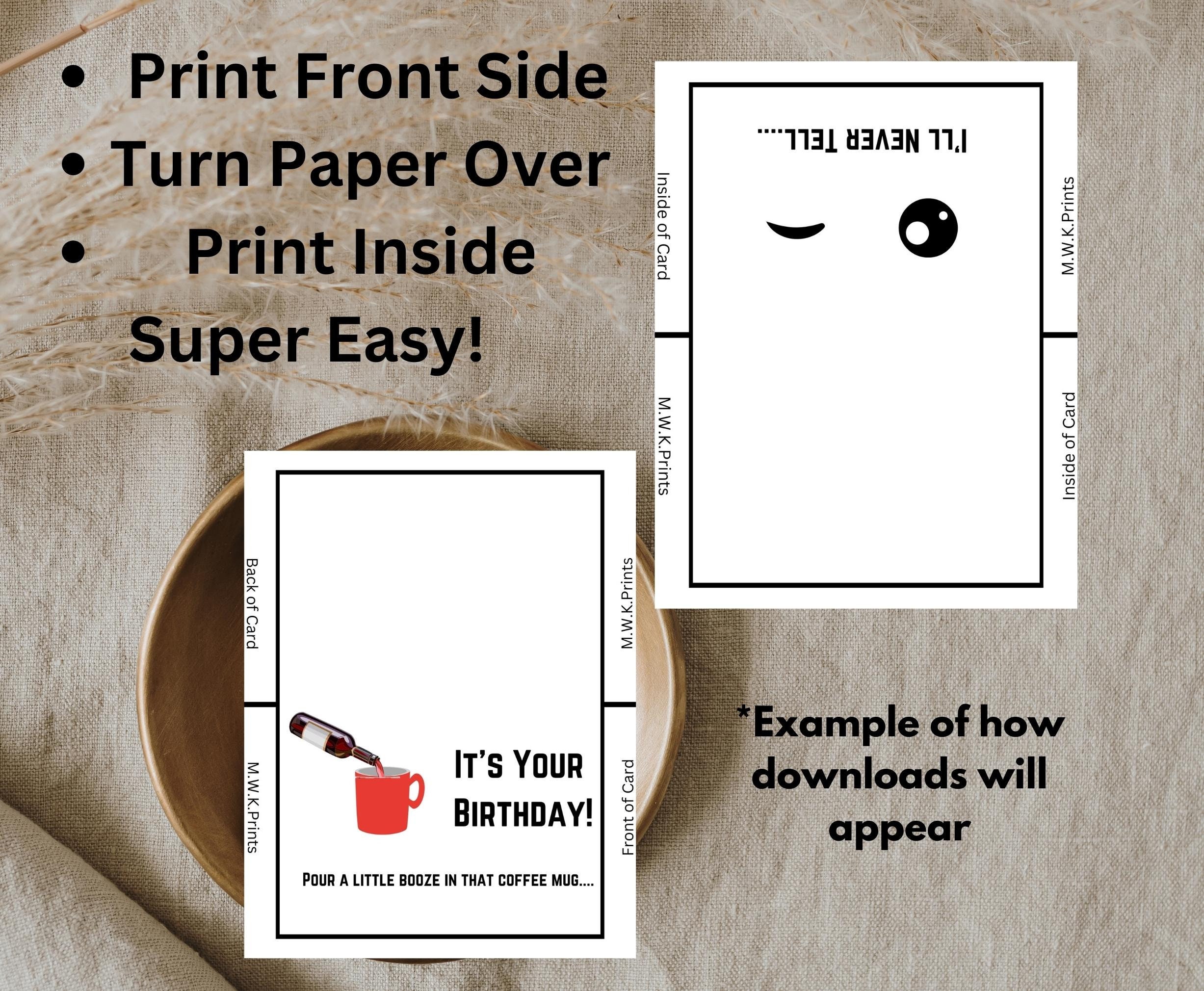 Printable Birthday Card I Funny Birthday Card for Adults I - Etsy