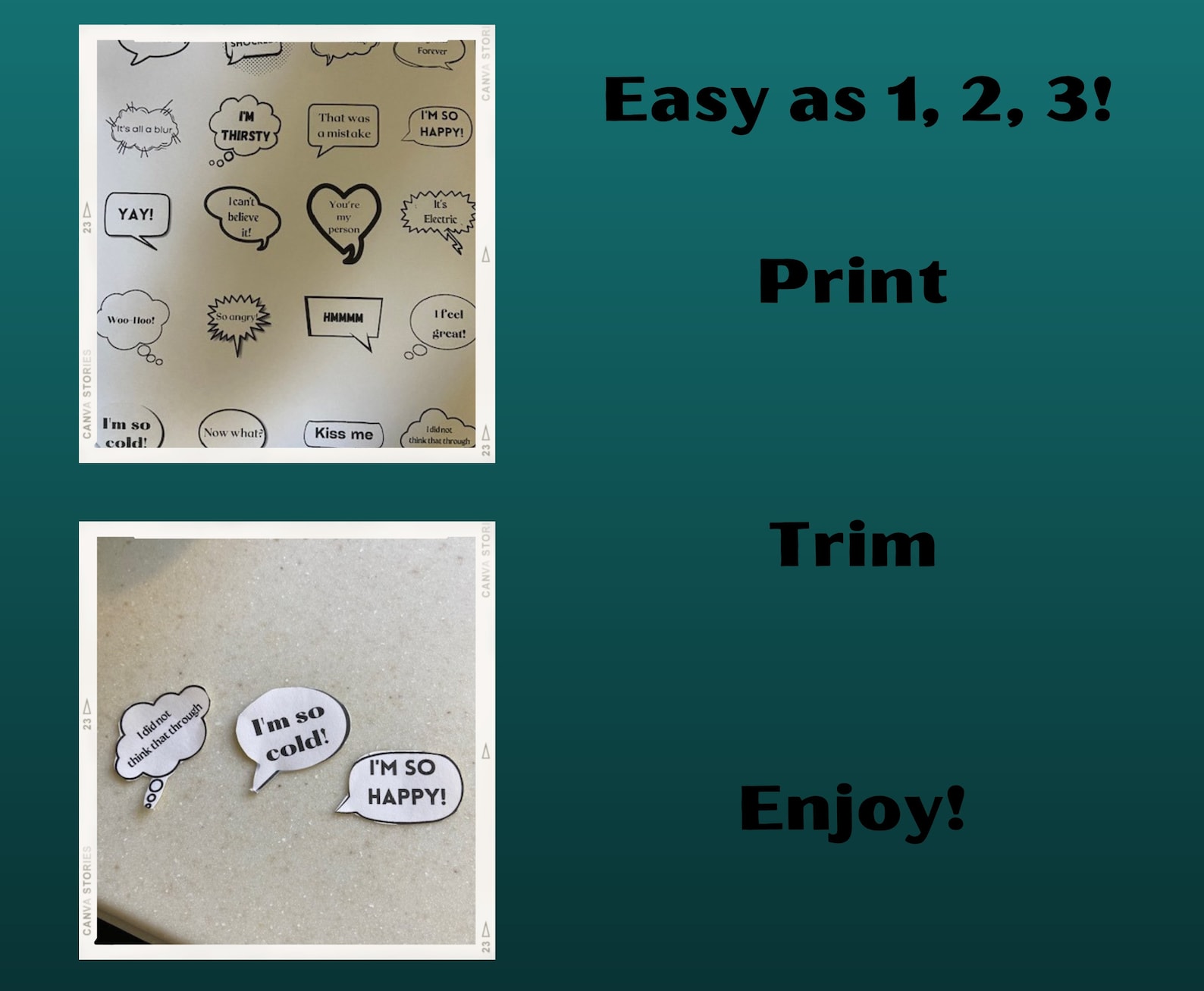 Printable Word Bubble Stickers, Scrapbooking Stickers and Essentials ...