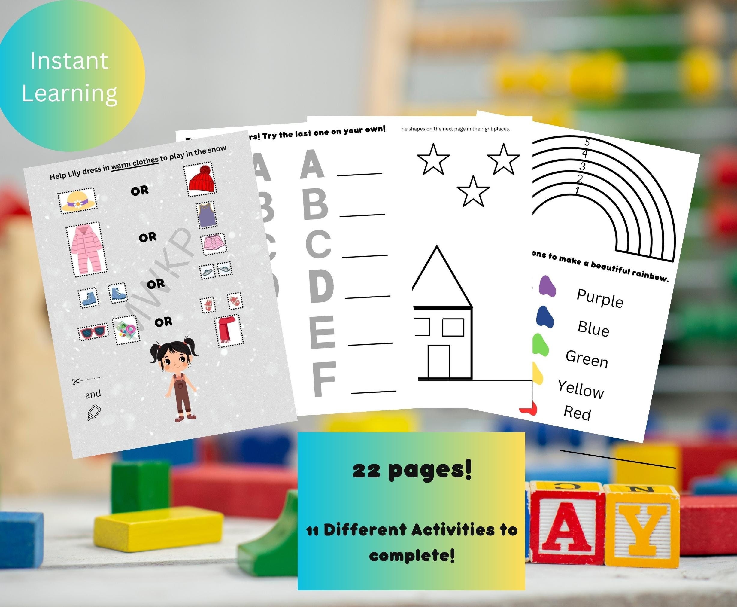 Printable Preschool Activity Worksheets I Kindergarten Worksheets I ...