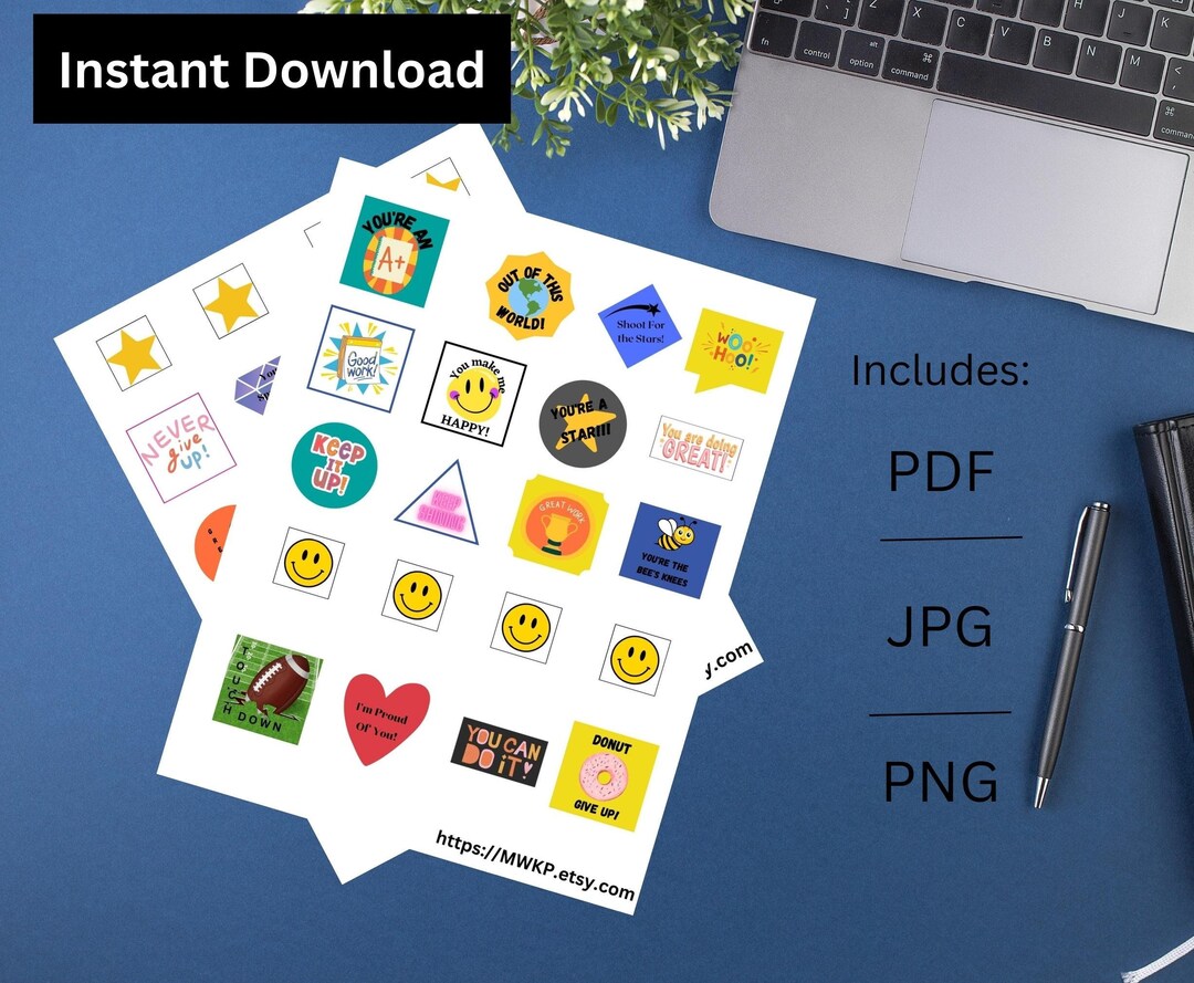 Printable Teacher Stickers, Scrapbooking Stickers, Positive Stickers ...