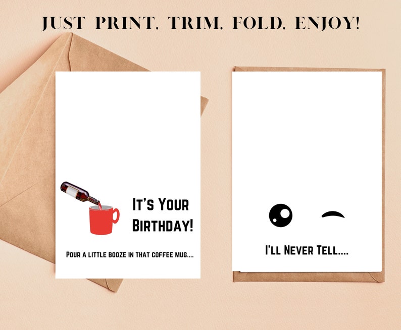 Printable Birthday Card I Funny Birthday Card for Adults I - Etsy