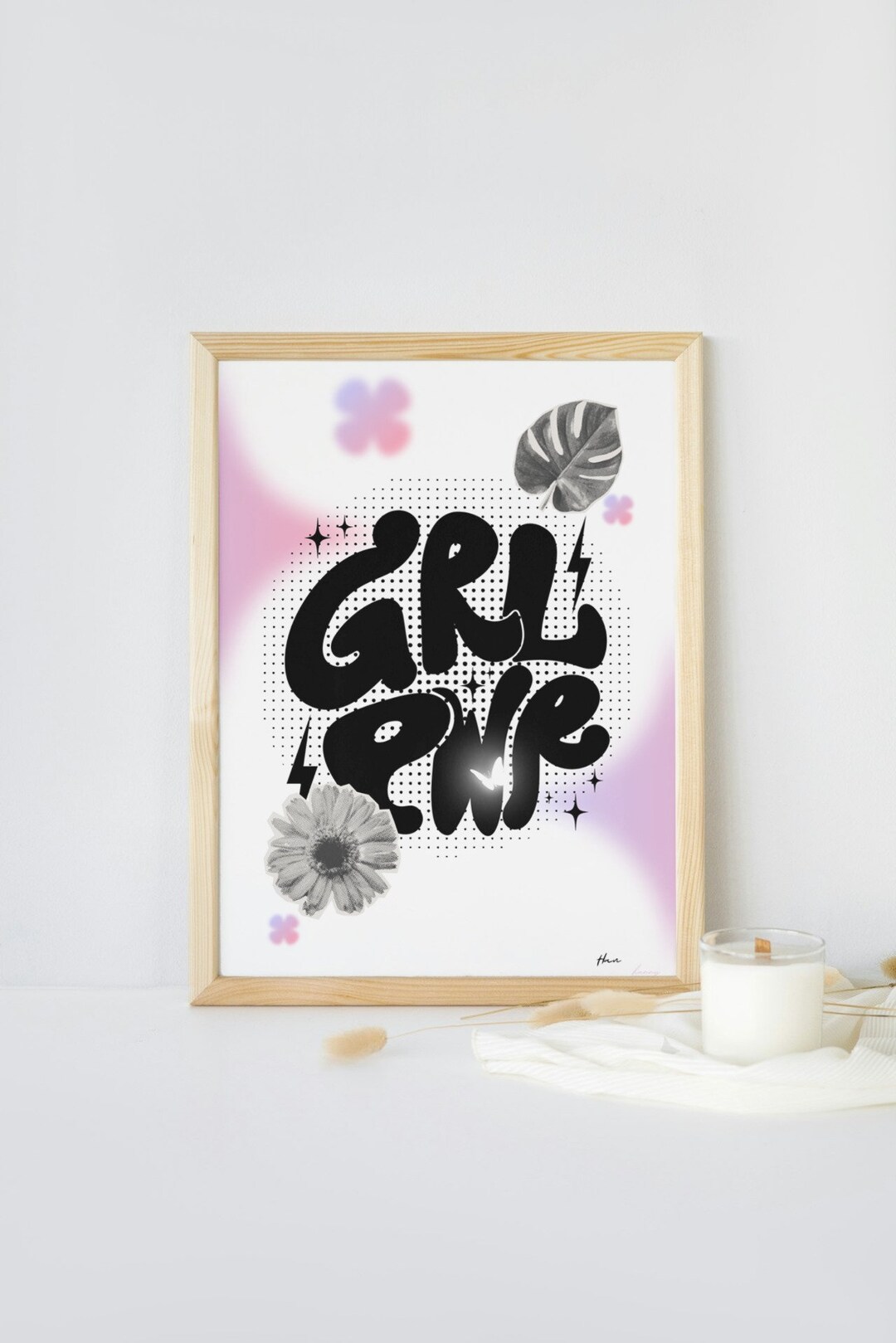 Girl Power Print, GRL PWR, Pink, Red, Feminist, Feminism, Poster, Girls ...
