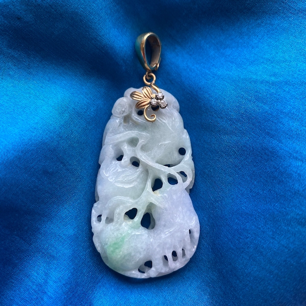 Carved Jade Pendant - Etsy