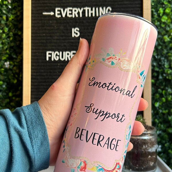 Emotional Support Beverage Tumbler - Etsy