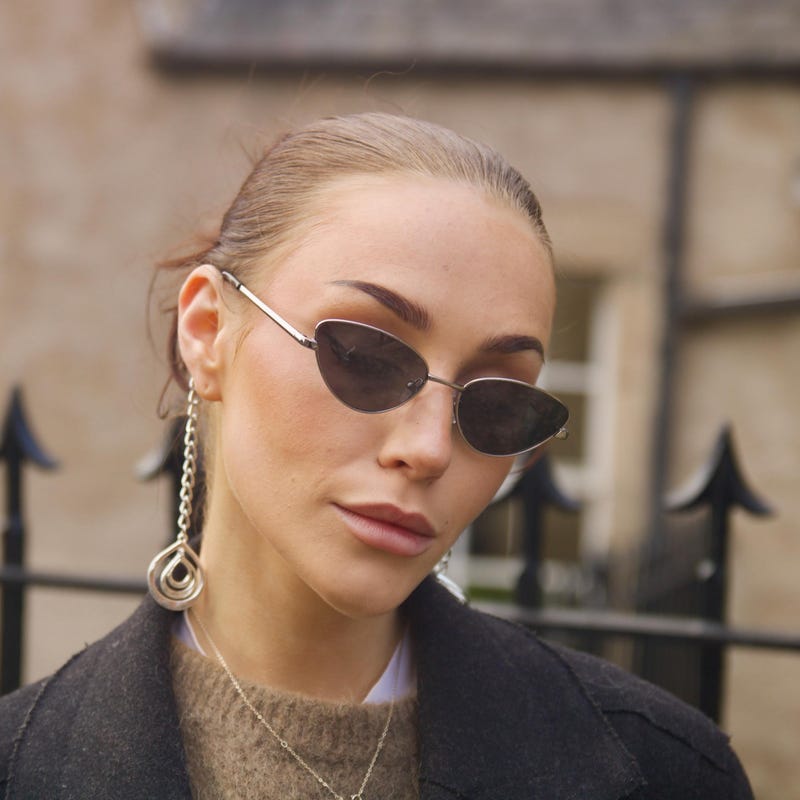 Metal Cat Eye Eyeglasses - Etsy UK