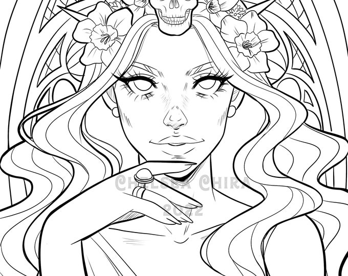 Lore Olympus Persephone Coloring Sheet - Etsy
