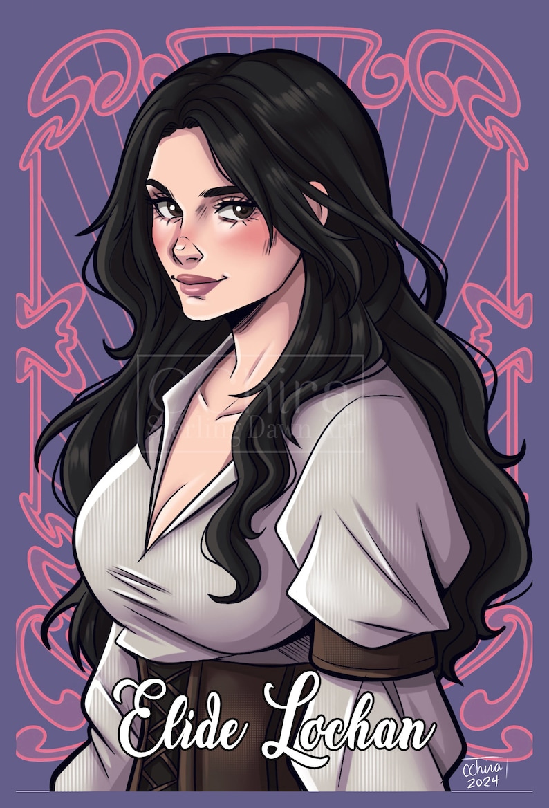 Elide Lochan Character Card - Etsy