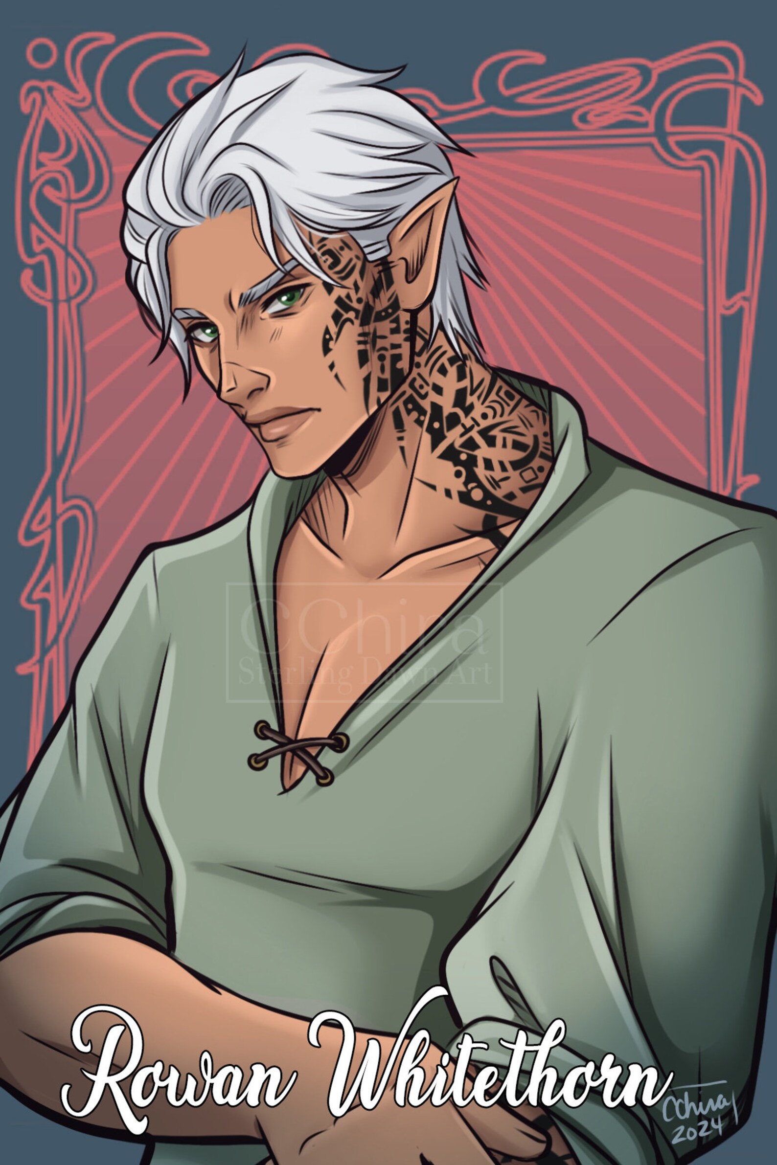 Rowan Whitethorn Character Card - Etsy