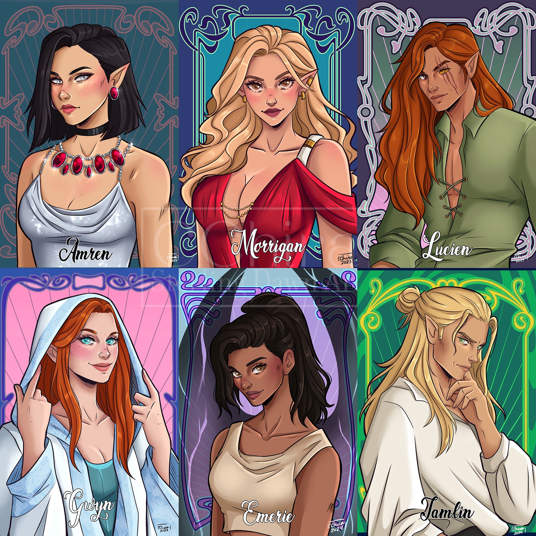 ACOTAR Collectible Card Entire Set - Etsy