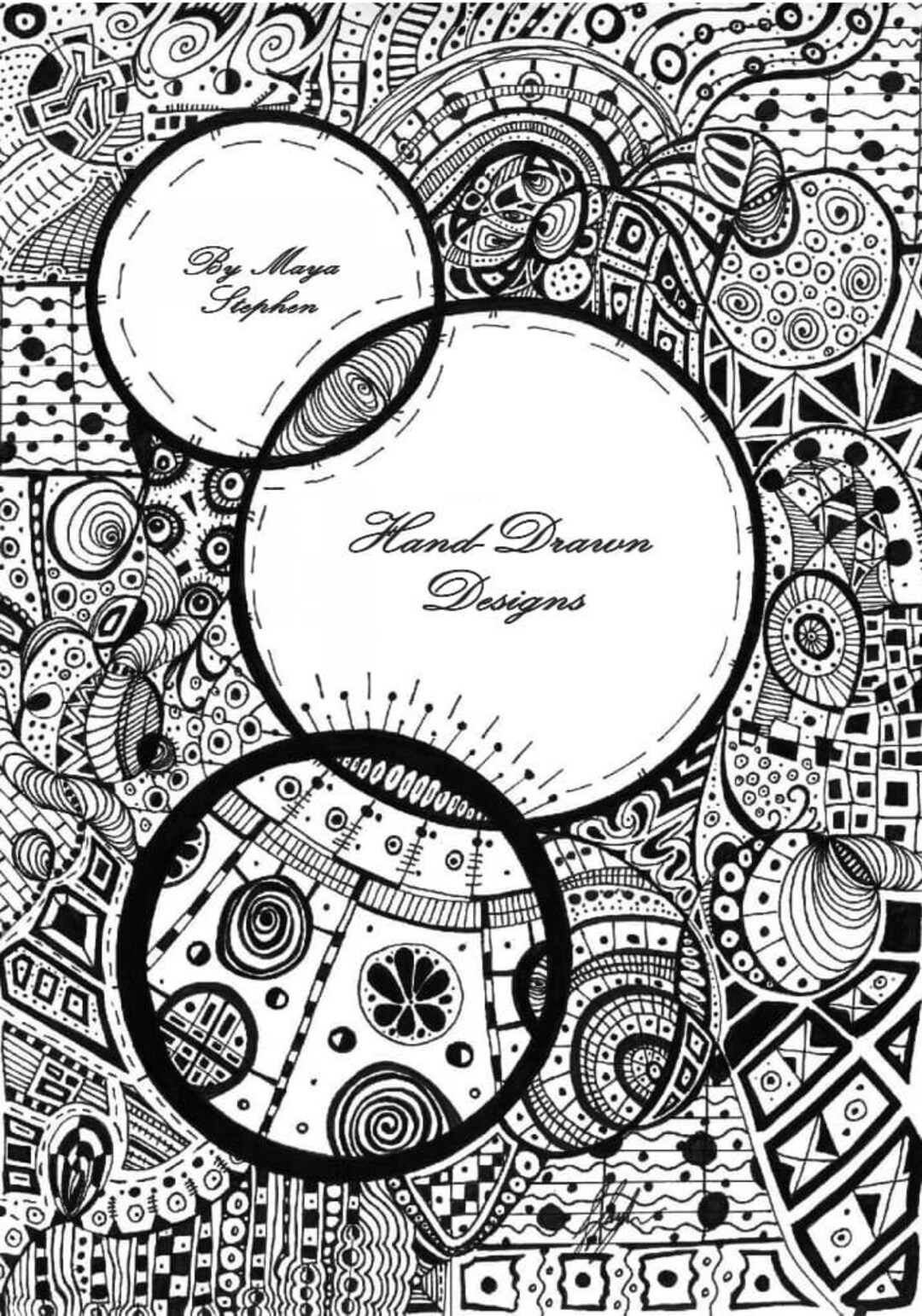 25 A4 Colouring-in Sheets Hand-drawn Printed Designs - Etsy UK