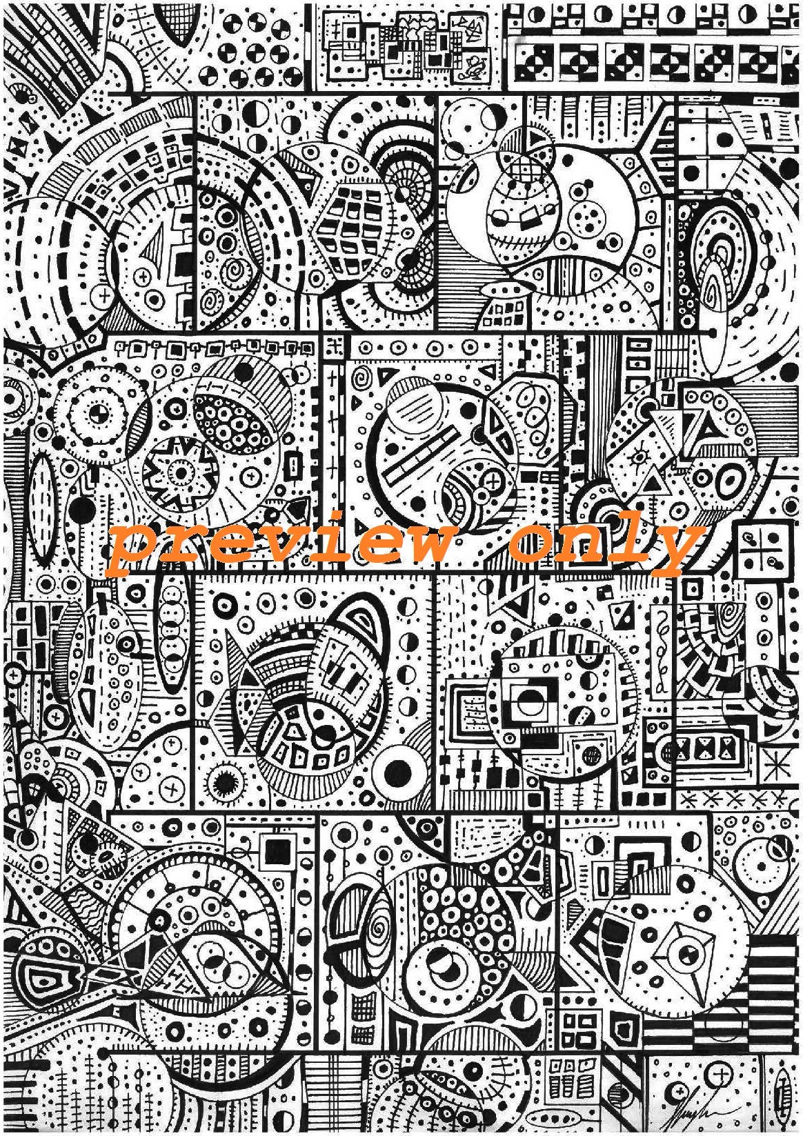 25 A4 Colouring-in Sheets Hand-drawn Printed Designs - Etsy UK