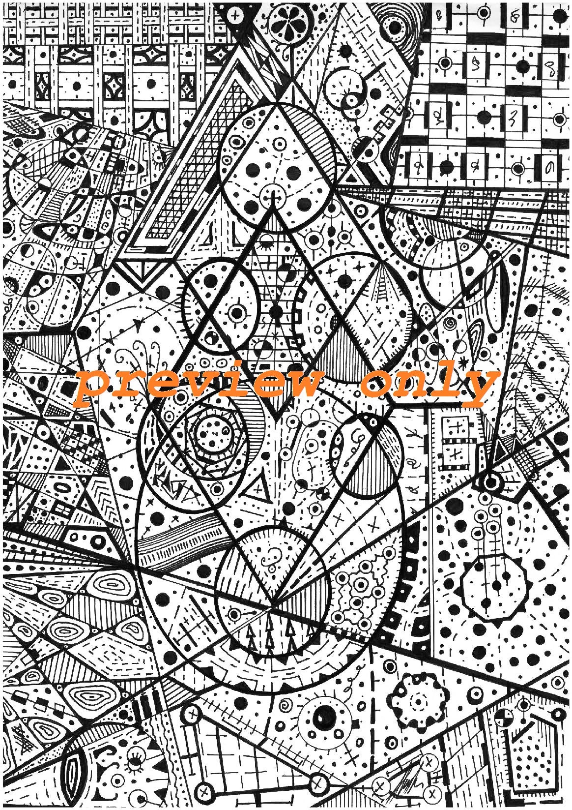 25 A4 Colouring-in Sheets Hand-drawn Printed Designs - Etsy UK