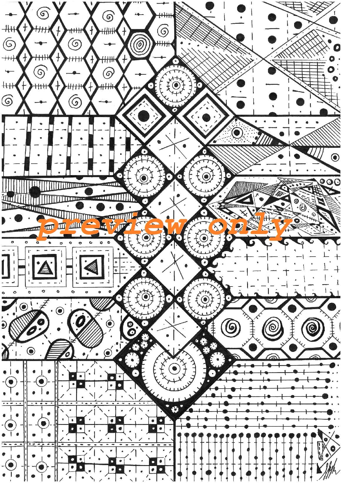 25 A4 Colouring-in Sheets Hand-drawn Printed Designs - Etsy UK
