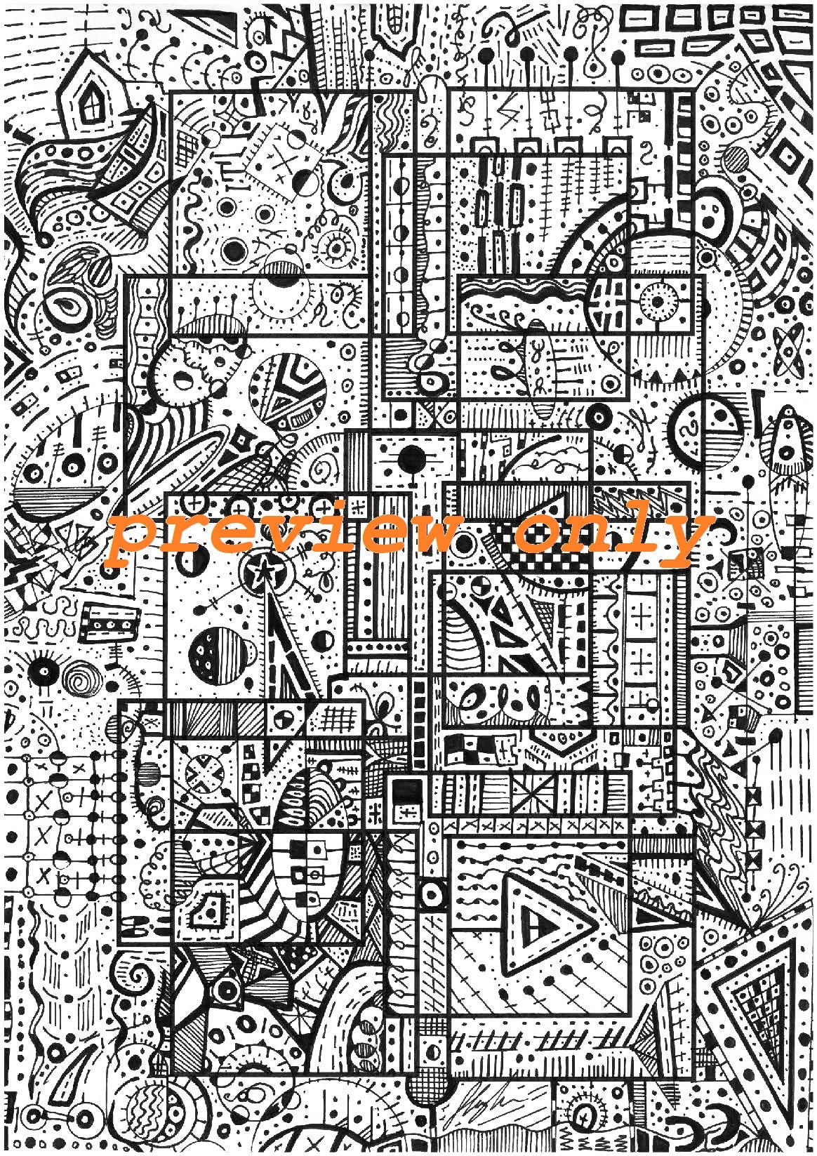 25 A4 Colouring-in Sheets Hand-drawn Printed Designs - Etsy UK