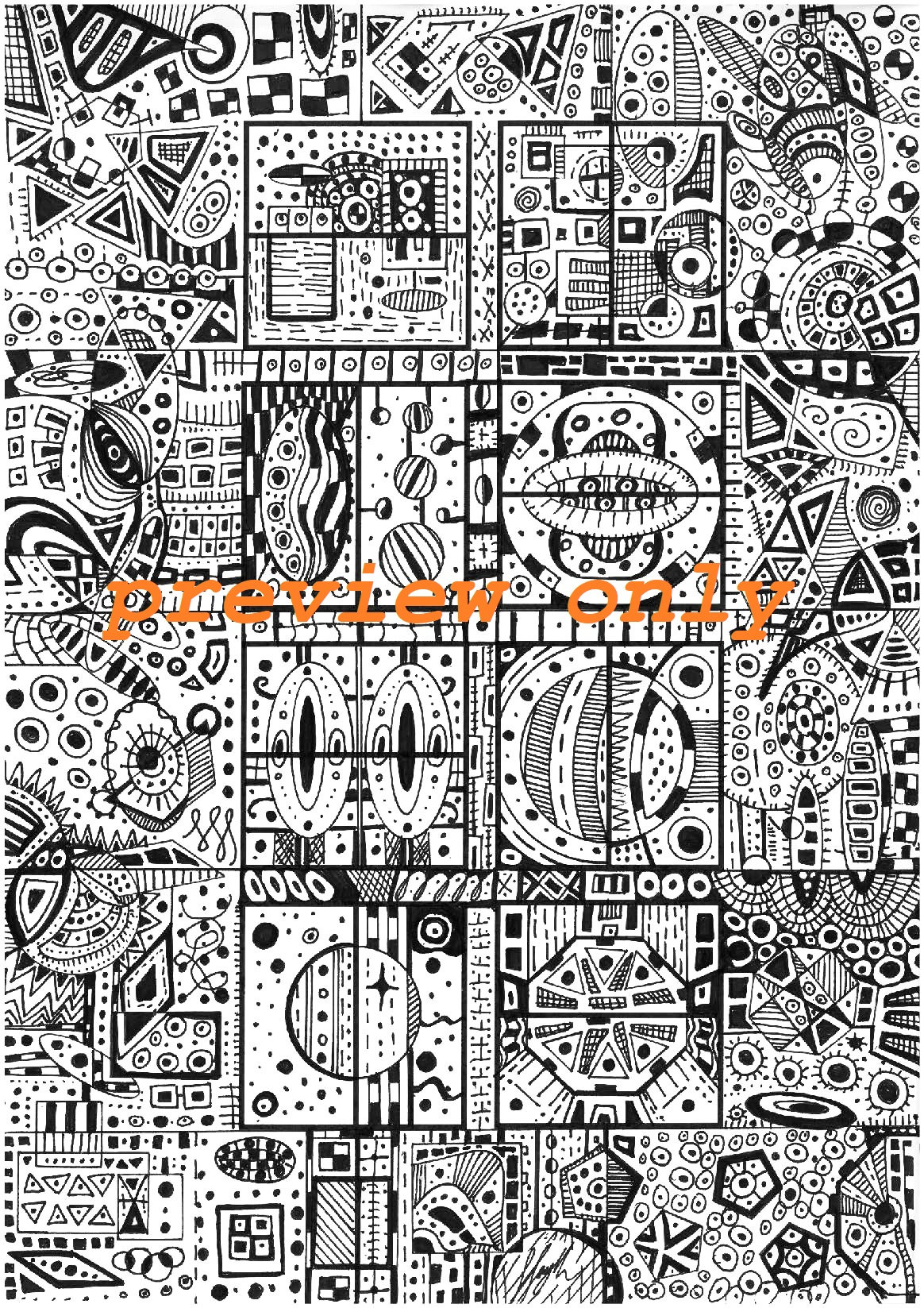 25 A4 Colouring-in Sheets Hand-drawn Printed Designs - Etsy UK