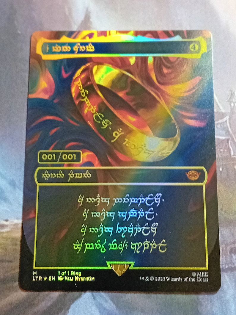 The One Ring Serialized Proxy Card Magic The Gathering - Etsy France