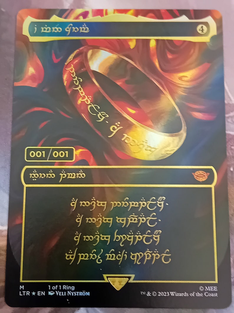 The One Ring Serialized Proxy Card Magic the Gathering - Etsy Australia