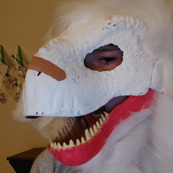 Custom Dino Fur Mask - Etsy