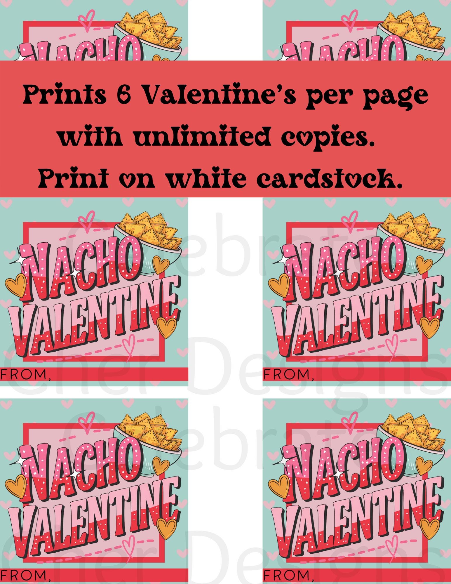 Doritos Nacho Valentine Printable School, Snack, Instant Download, Kid ...