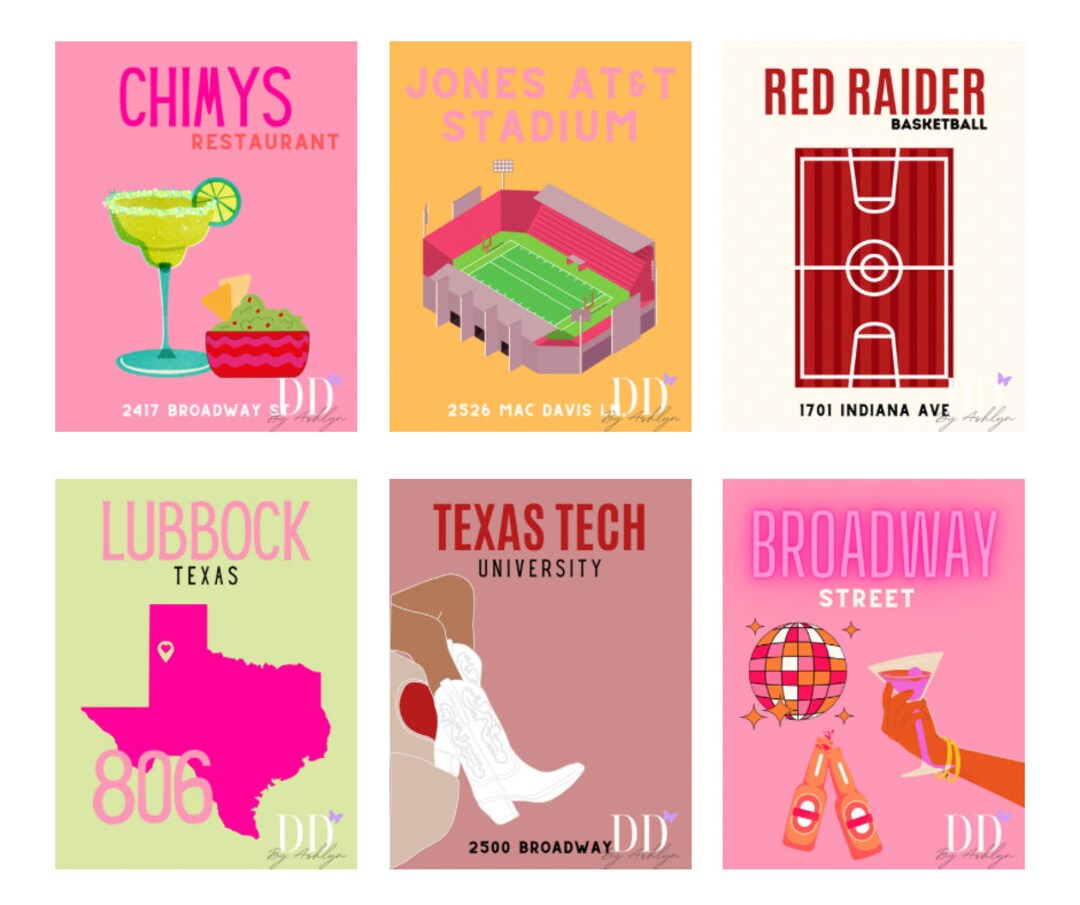 Texas Tech Wall Preppy Prints - Etsy