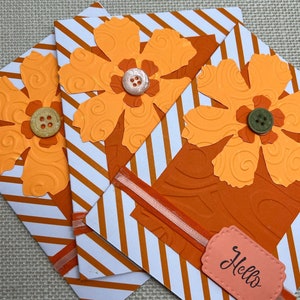 Cheerful Handmade hello Blank Note Card Set of 3 - Etsy