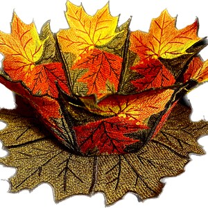 Lace Autumn Leaf Bowl & Doily - Stunning Set Created Entirely of Thread ...