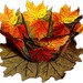 Lace Autumn Leaf Bowl & Doily - Stunning Set Created Entirely of Thread ...