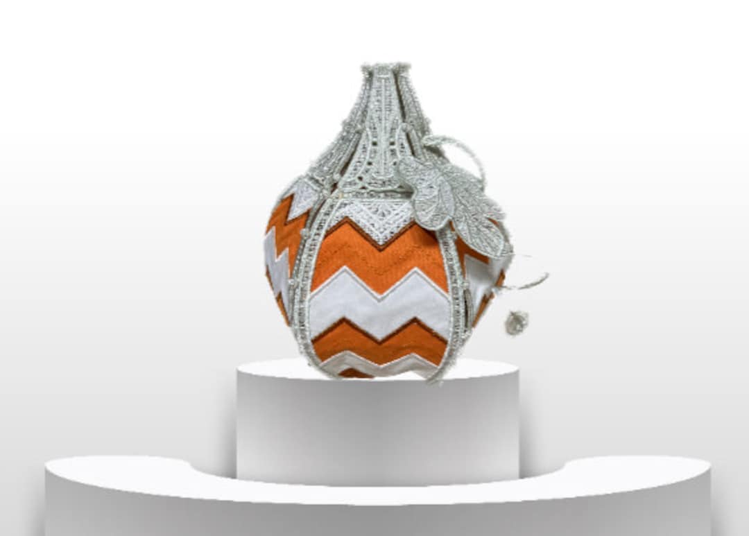 Chevron Lighted Lace Pumpkin Thanksgiving Fall Embroidered 3-D ...