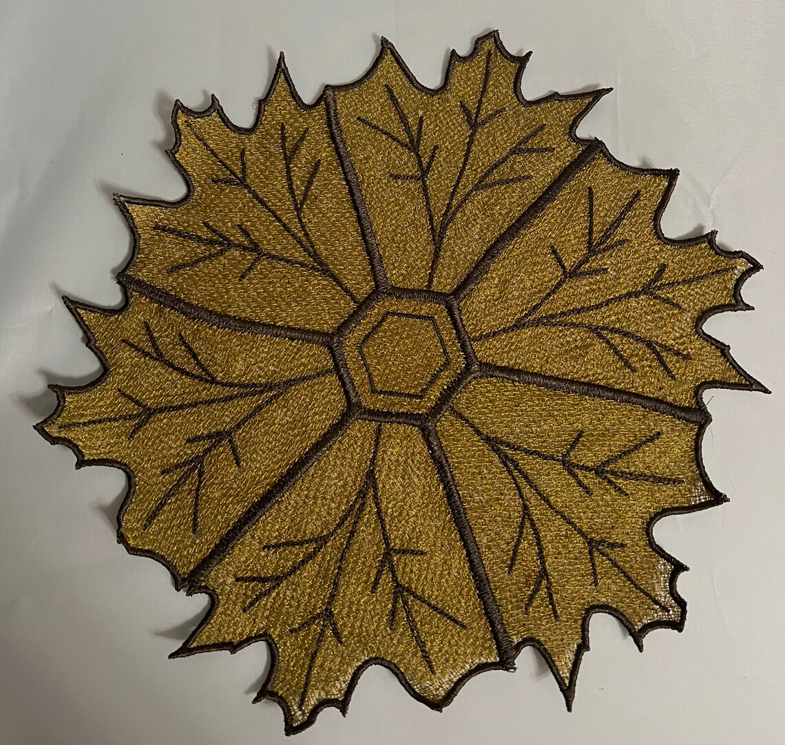 Lace Autumn Leaf Bowl & Doily - Stunning Set Created Entirely of Thread ...