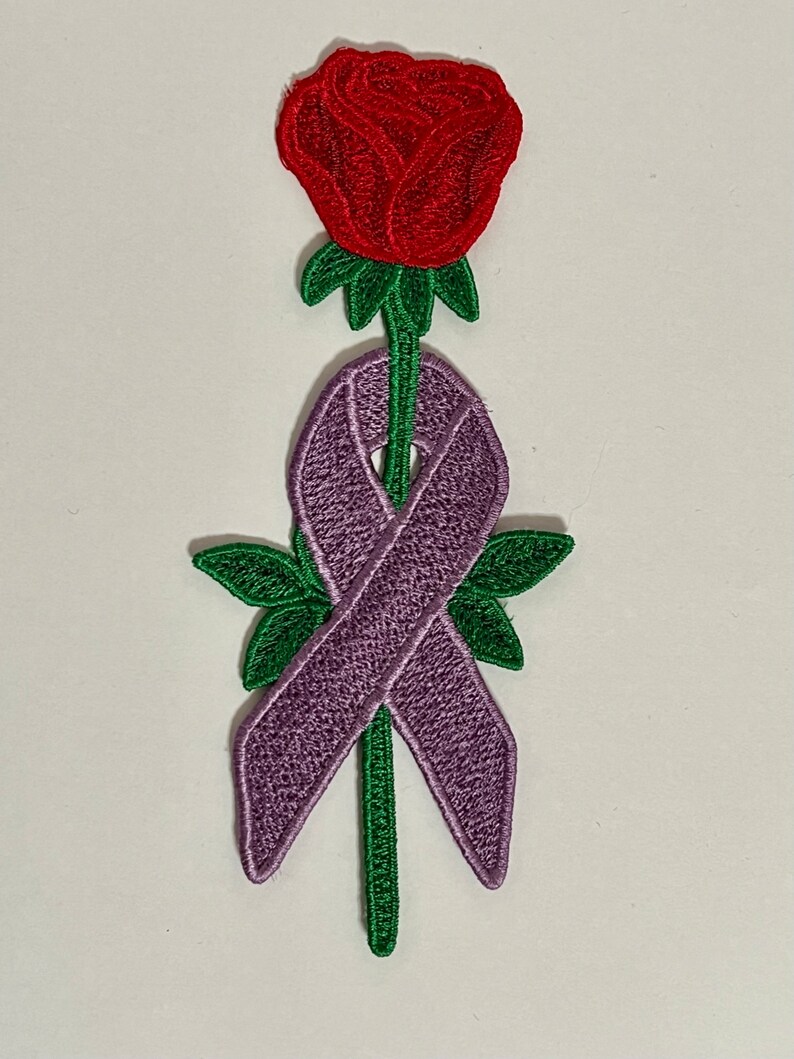 Lace Pink Cancer Awareness Ribbon & Rose Bookmark or Purple Ribbon ...