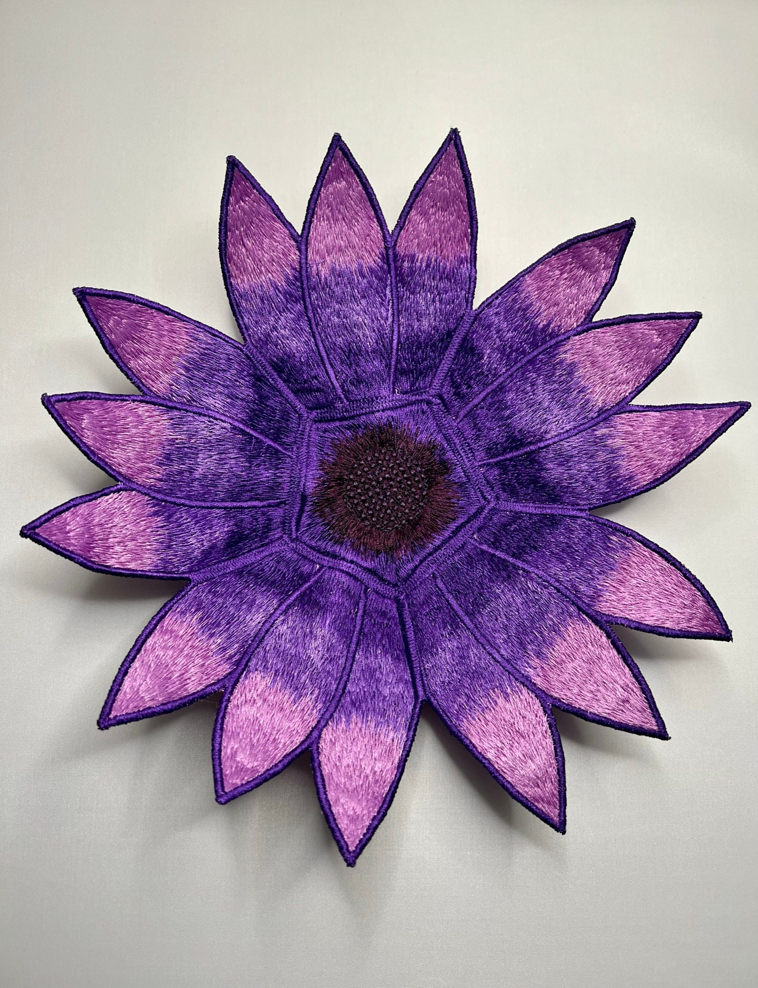 Lace Pink or Purple Flower Bowl Flowers Created Entirely of Thread - Etsy