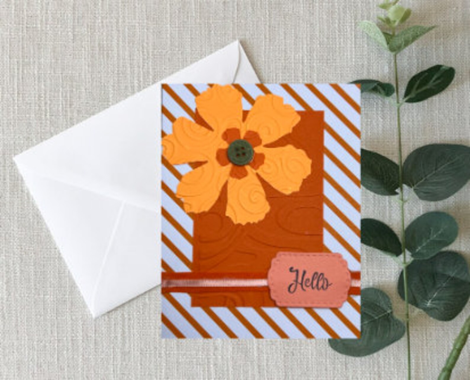 Cheerful Handmade hello Blank Note Card Set of 3 - Etsy